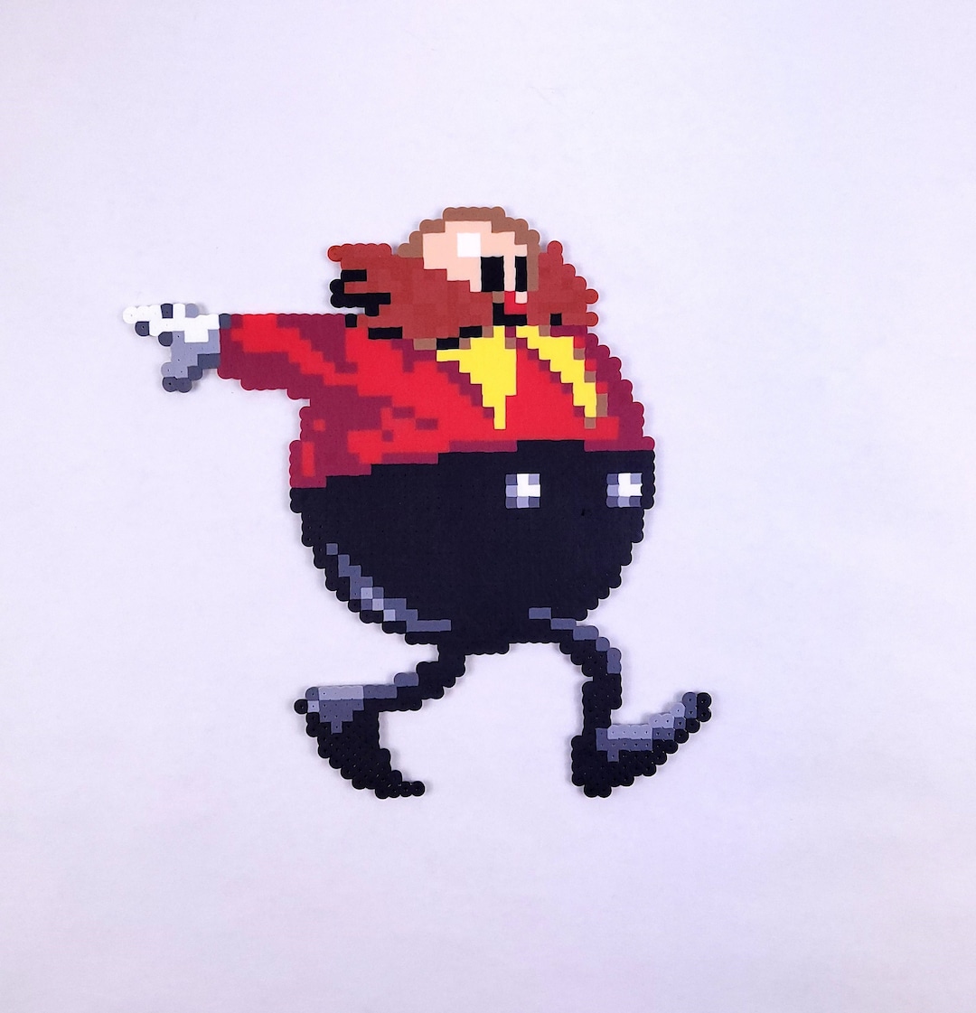Sonic the Hedgehog, Robotnik, Perler Beads, Wall Art, Sega, Perler ...
