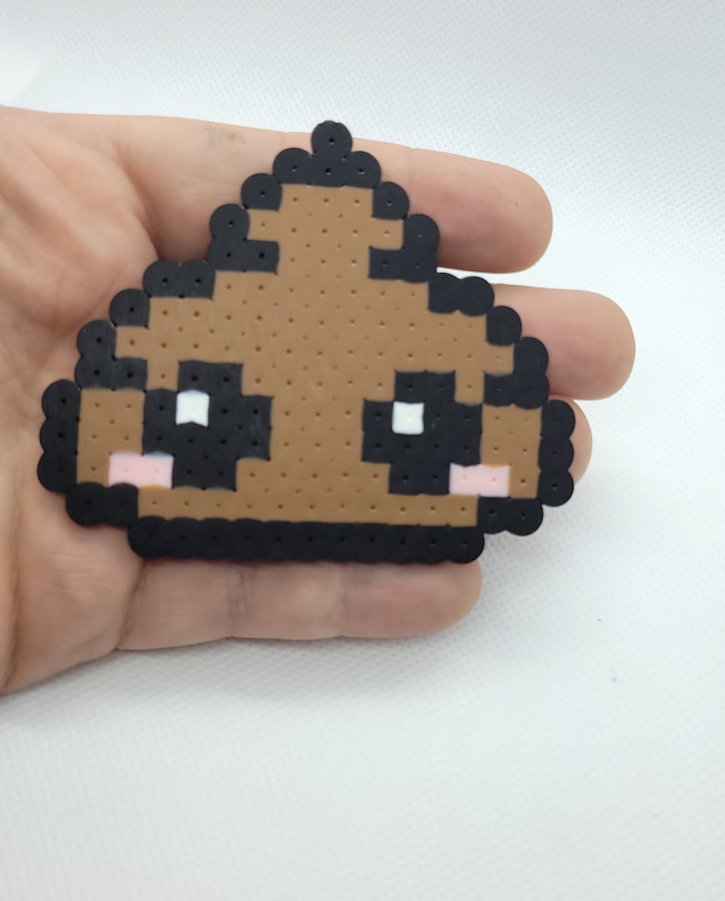 Poop Emoji Kawaii Poo Perler Beads Pixel Art Shit Crap - Etsy