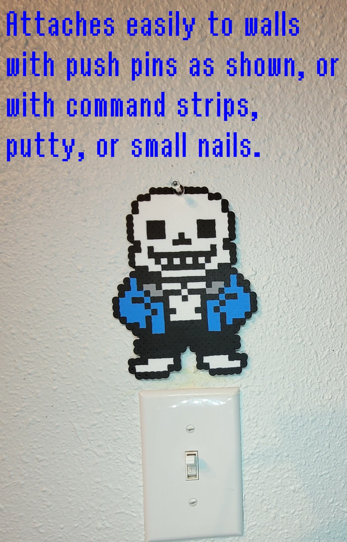 Sans Undertale Perler Beads Pixel Art Magnet, Sans Art Skeleton 8 Bit ...