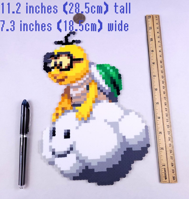 Mario Perler Baddies 8 Bit Pixel Art Perler Bead Art Boo | Etsy UK