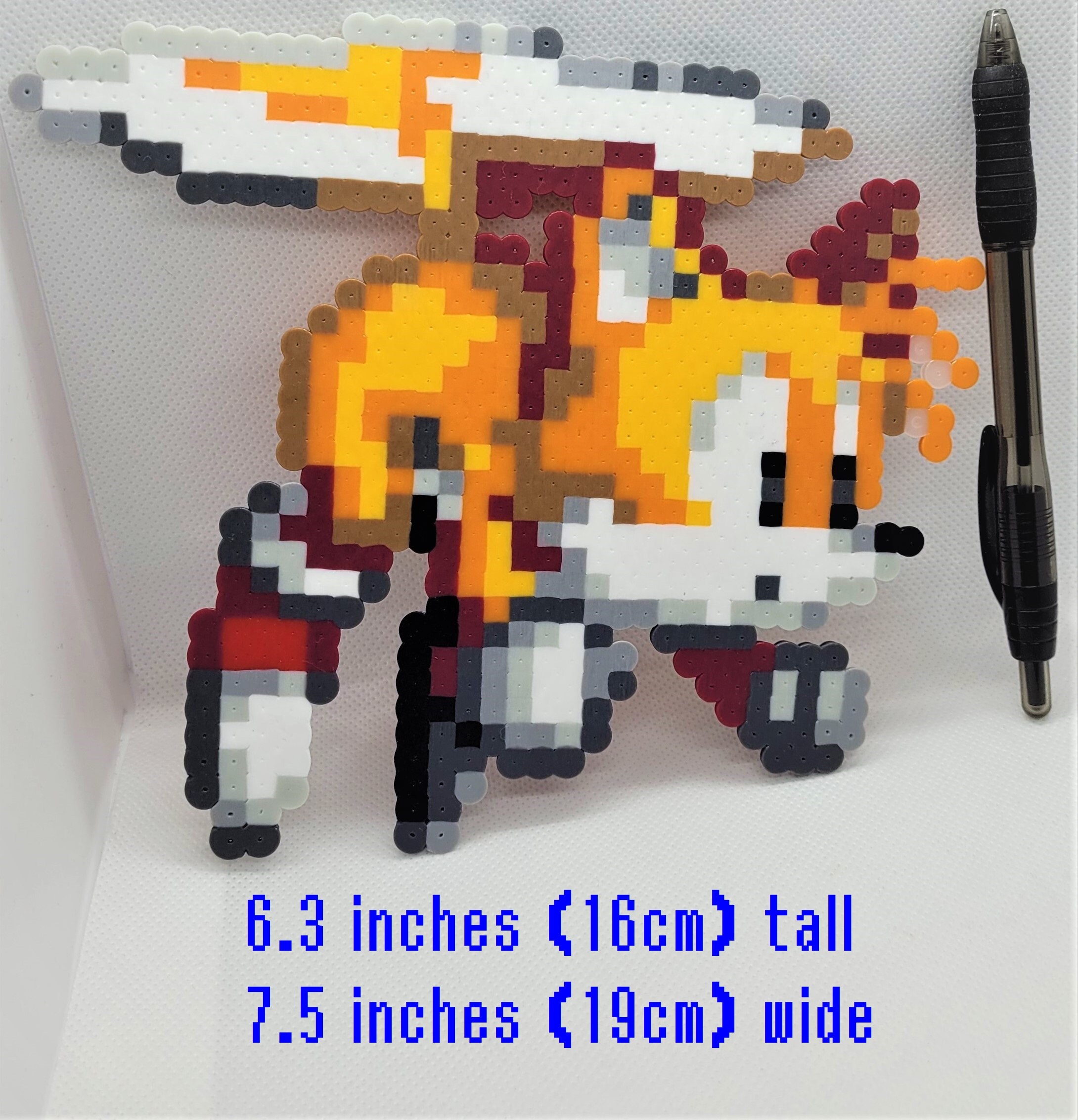Sonic Perler Beads Tails Bead Sprite 8 Bit Pixel Art | Etsy Australia
