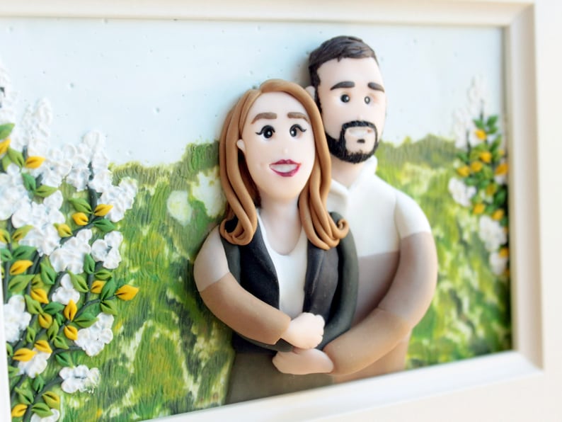 Custom couple portrait personalized couple gift gift for | Etsy