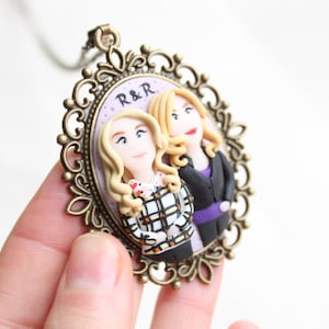 Best Friends Custom Jewelry, Custom Family Portrait, Personalized ...