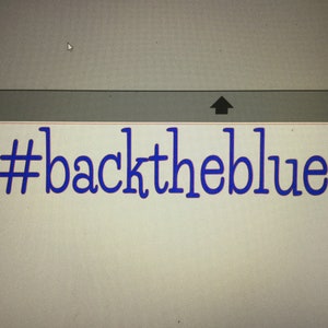 Back the Blue Vinyl Decal - Etsy