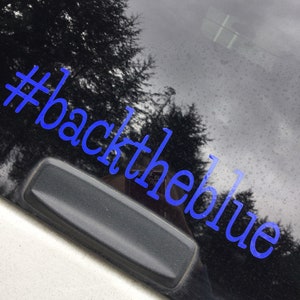 Back the Blue Vinyl Decal - Etsy