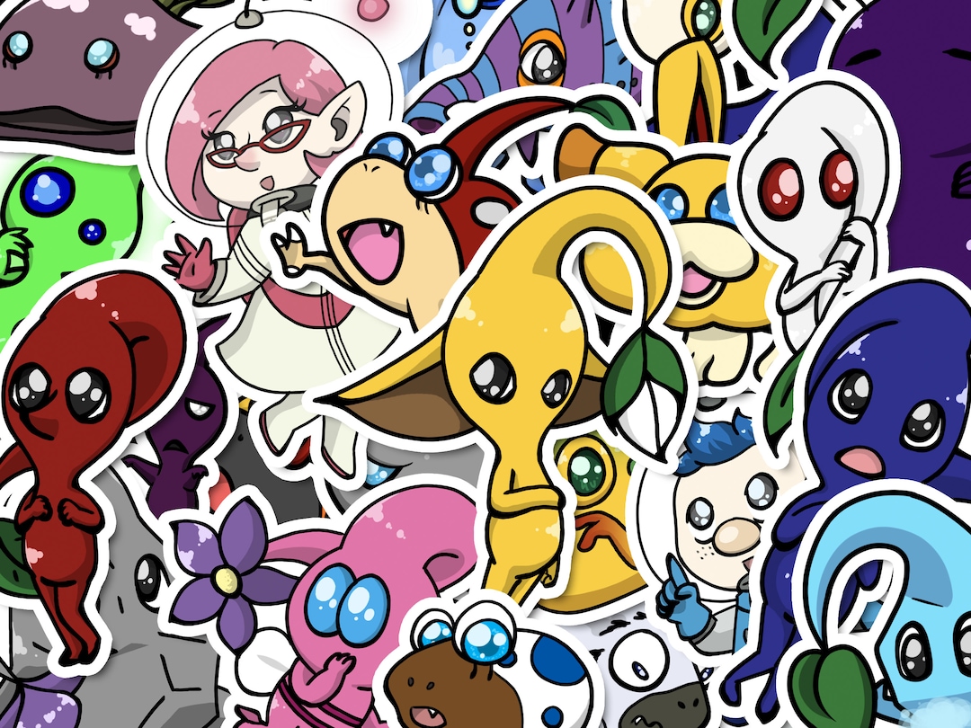 Chibi Pikmin Inspired Stickers by Ariaera - Etsy