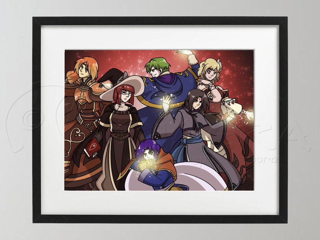 Emblem Mages "fire Emblem" Crossover Inspired Art Print - Etsy