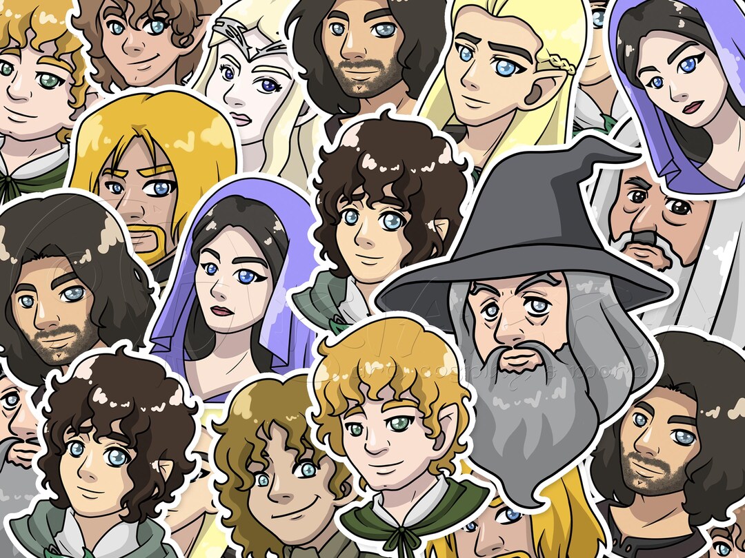 Lord of the Rings Inspired Bust Stickers - Etsy
