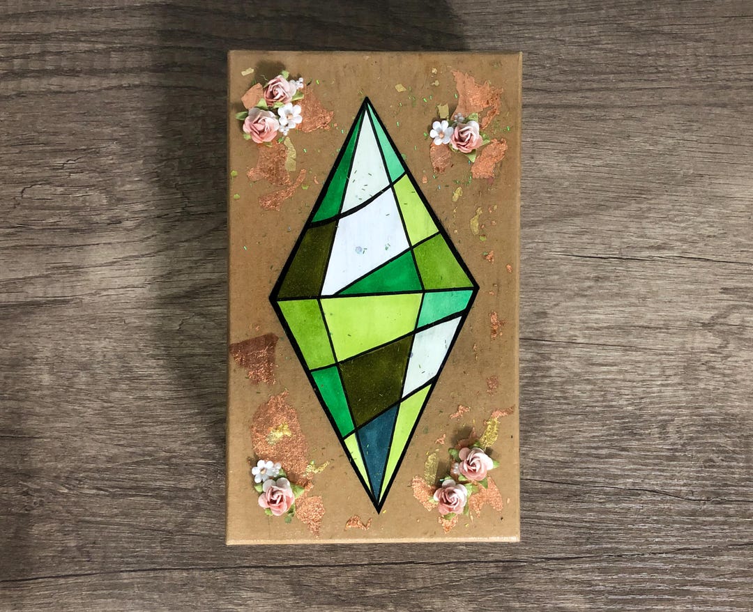 Plumbob the Sims Inspired Floral Craft Box - Etsy