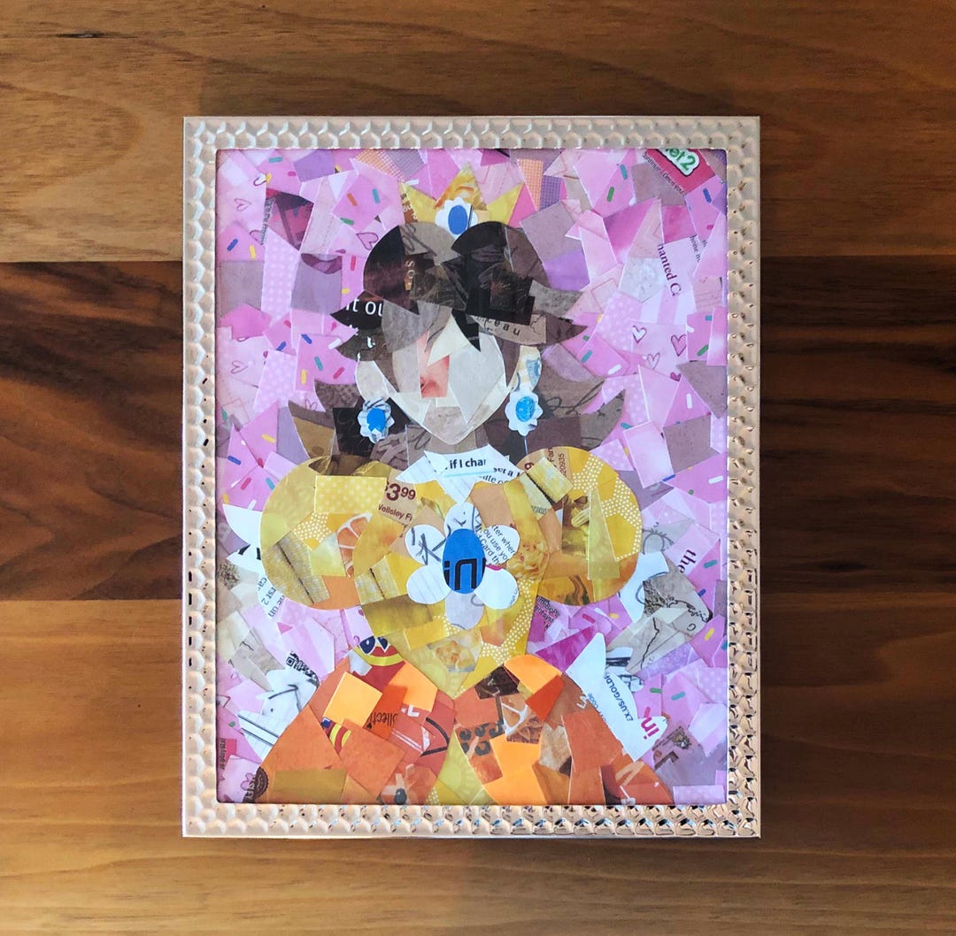 Princess Daisy "super Mario" Inspired Framed Magazine Collage - Etsy