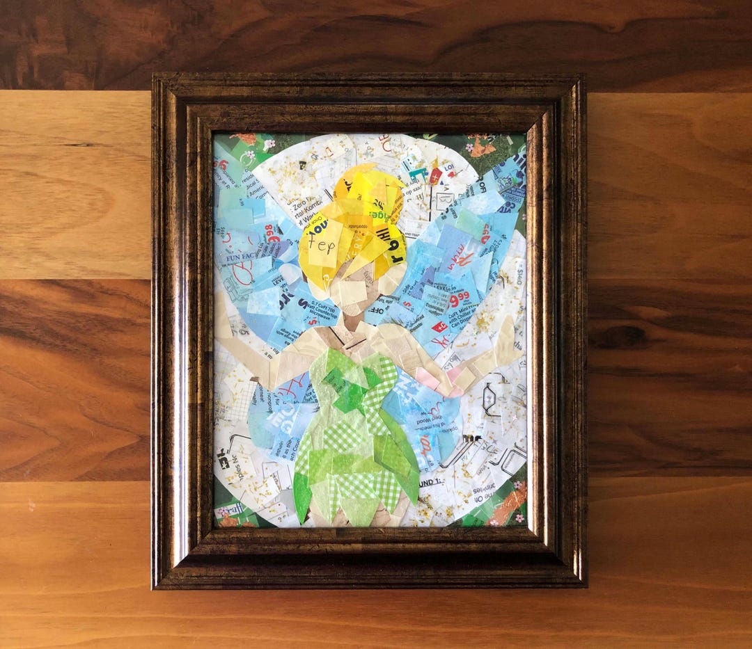 Tinkerbell "peter Pan" Inspired Magazine Mosaic Collage - Etsy