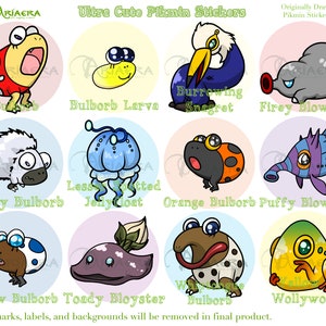 Chibi Pikmin Inspired Stickers by Ariaera - Etsy