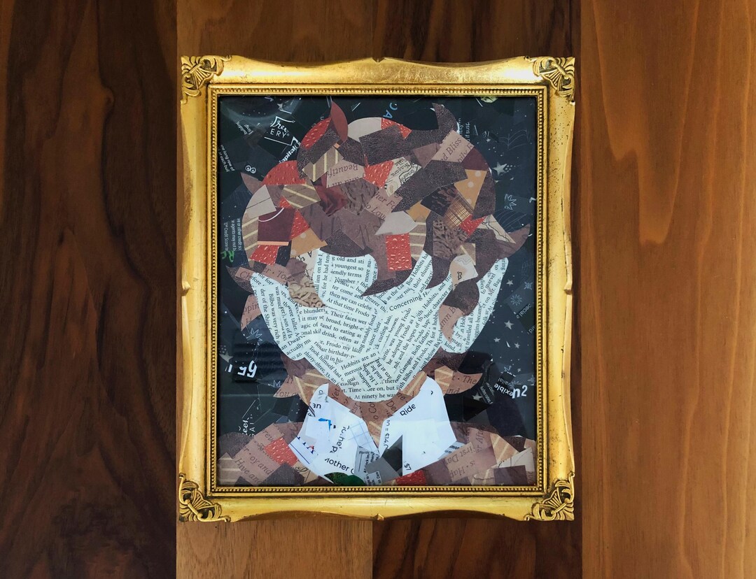 Frodo Baggins "lord of the Rings" Inspired Book Collage - Etsy