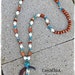 Rusted Iron Crescent Moon Necklace/western Beaded Jewelry/cowgirl ...