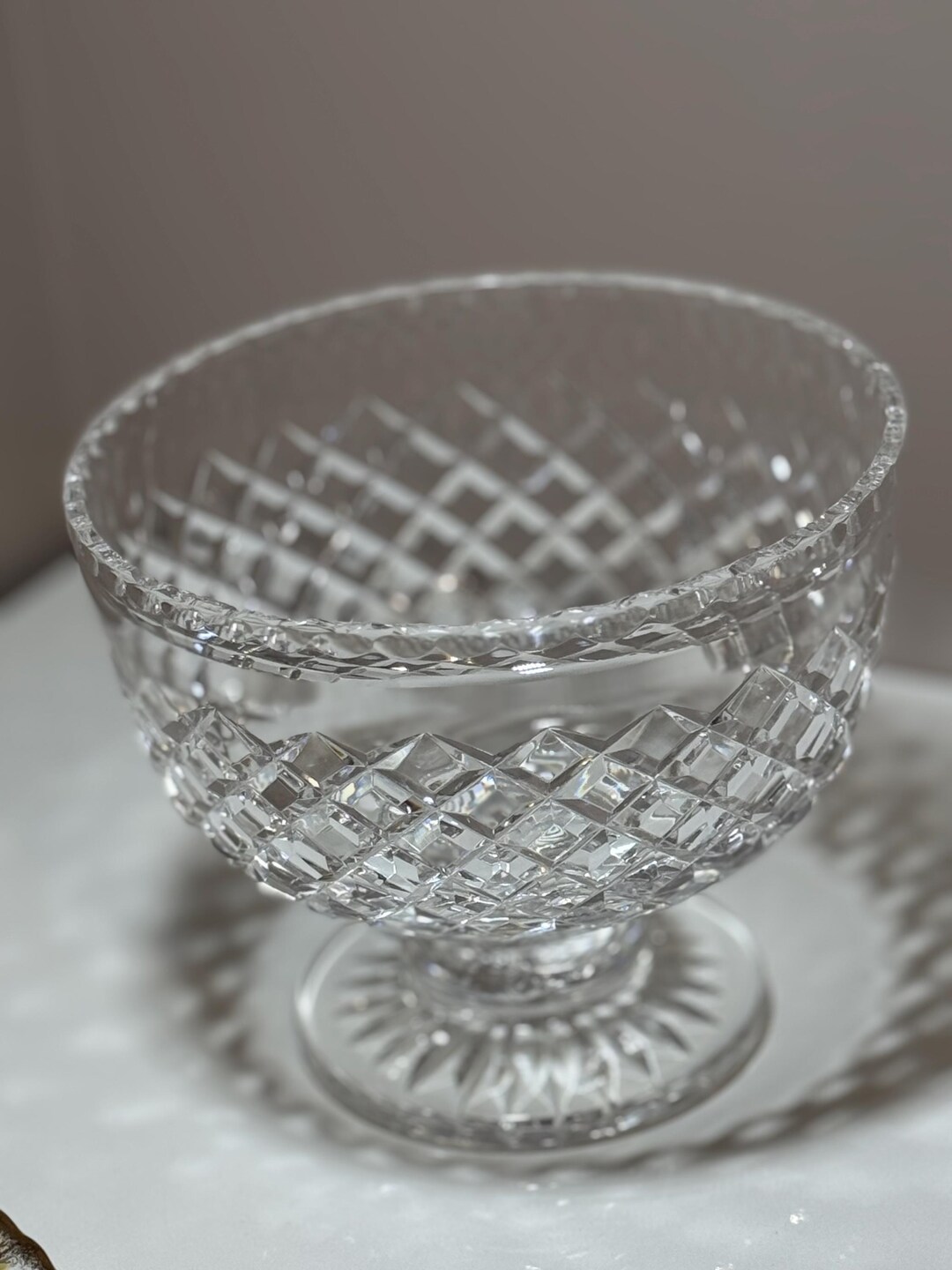 Stuart Crystal Cut Glass Bowl Shaftesbury Pattern, Vintage English ...