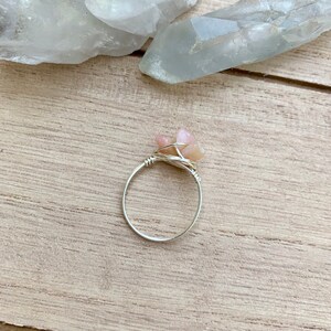 Pink Seashell Ring, Natural Beach Shell Ring, Boho Ring, Beachy Ring ...
