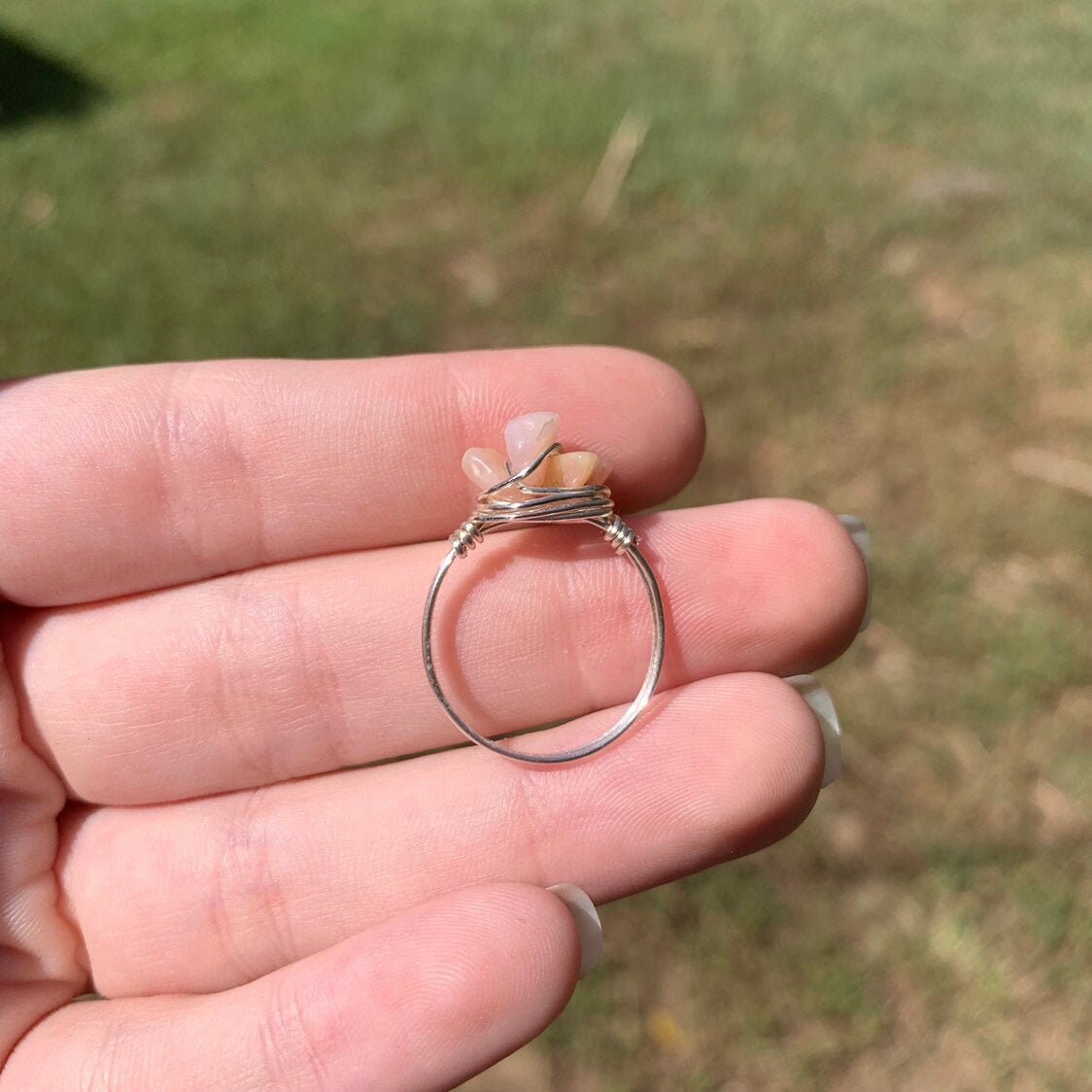 Pink Seashell Ring Natural Beach Shell Ring Boho Ring - Etsy