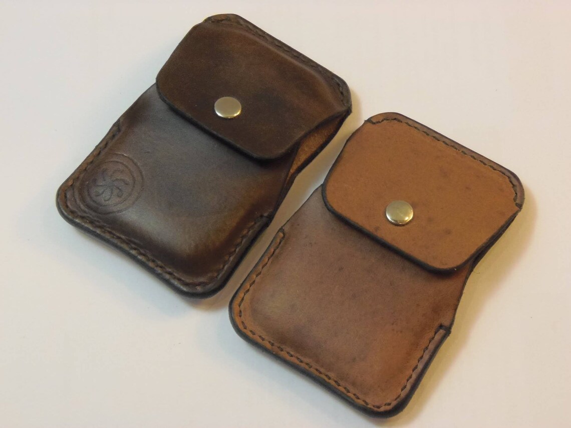 Leather Card and Bank Notes Wallet. Pocket Size | Etsy