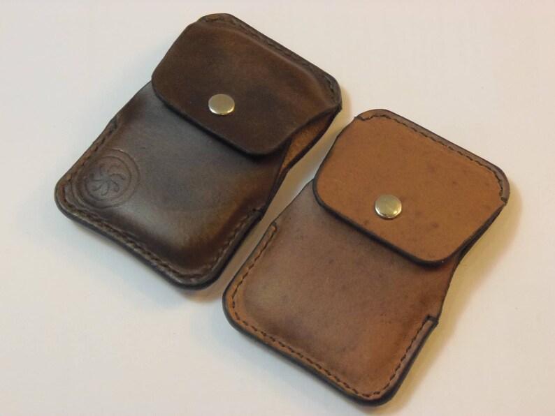 Leather Card and Bank Notes Wallet. Pocket Size | Etsy