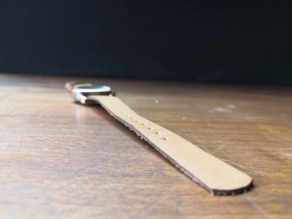 Leather Watch Strap in One Piece British Oak Bark Tanned | Etsy