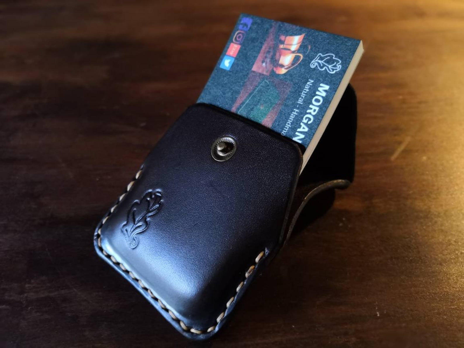 Leather Card and Bank Notes Wallet. Pocket Size - Etsy