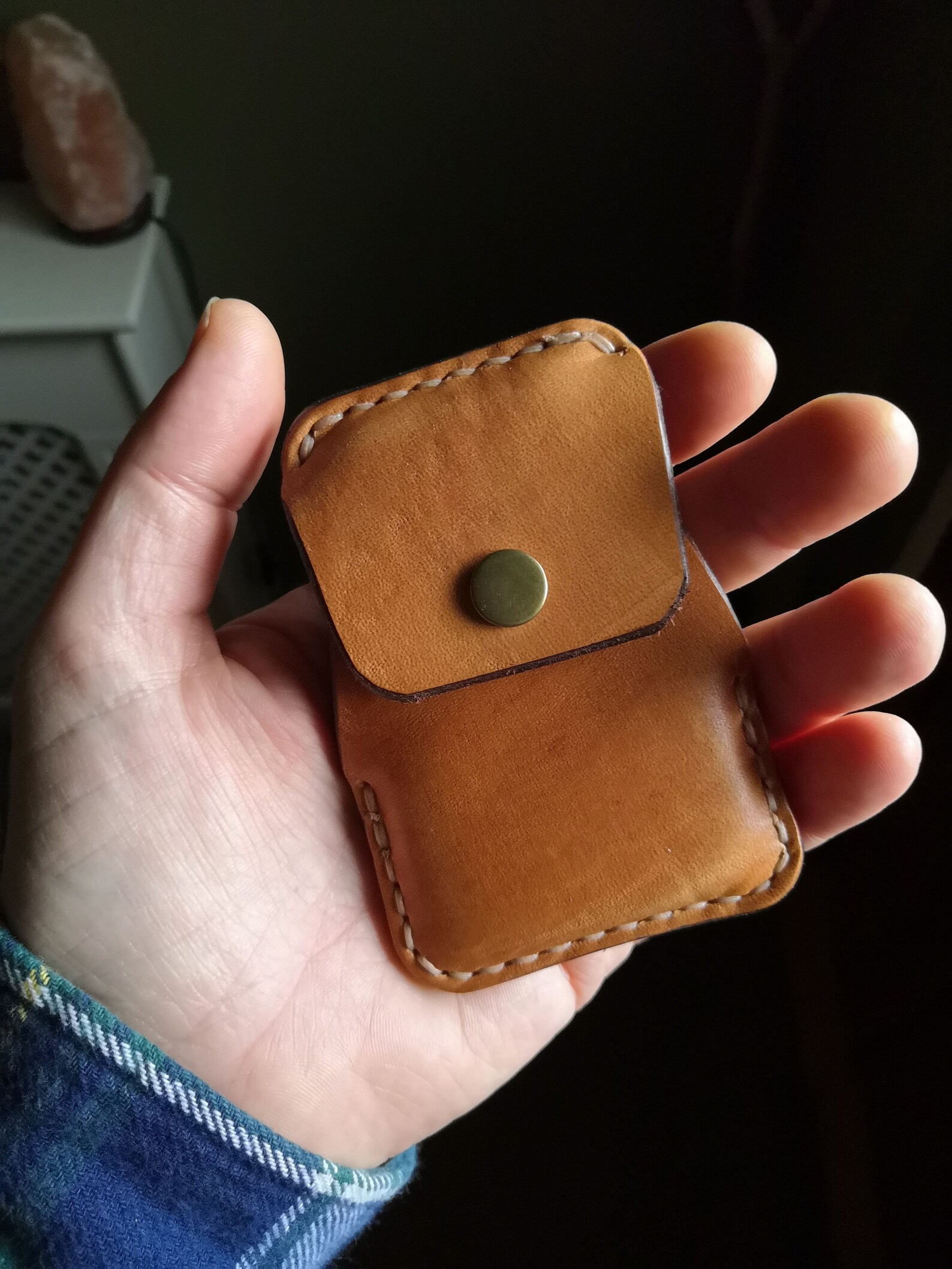 Leather Card and Bank Notes Wallet. Pocket Size | Etsy