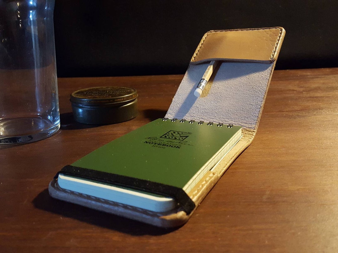 Handmade British Leather Notepad Cover: Rite in the Rain 3x5 A7 With ...
