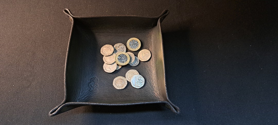 Leather Tray, Desk Tidy, Dice Tray READY TO POST - Etsy