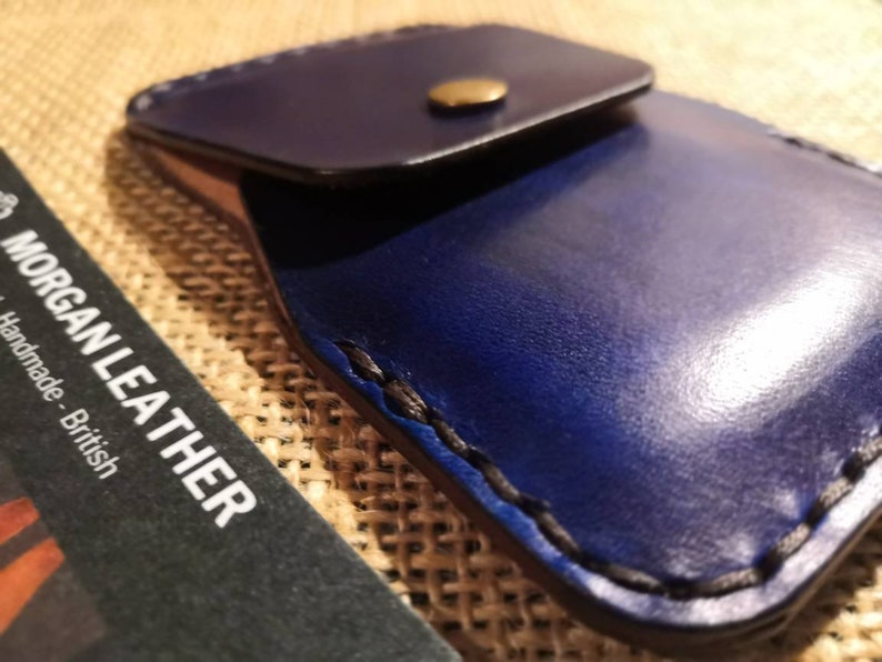 Leather Card and Bank Notes Wallet. Pocket Size | Etsy