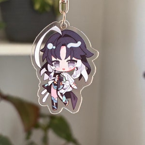 Chibi Wuwa Characters Acrylic Keychain Jiyan Rover Scar Ling Yang ...