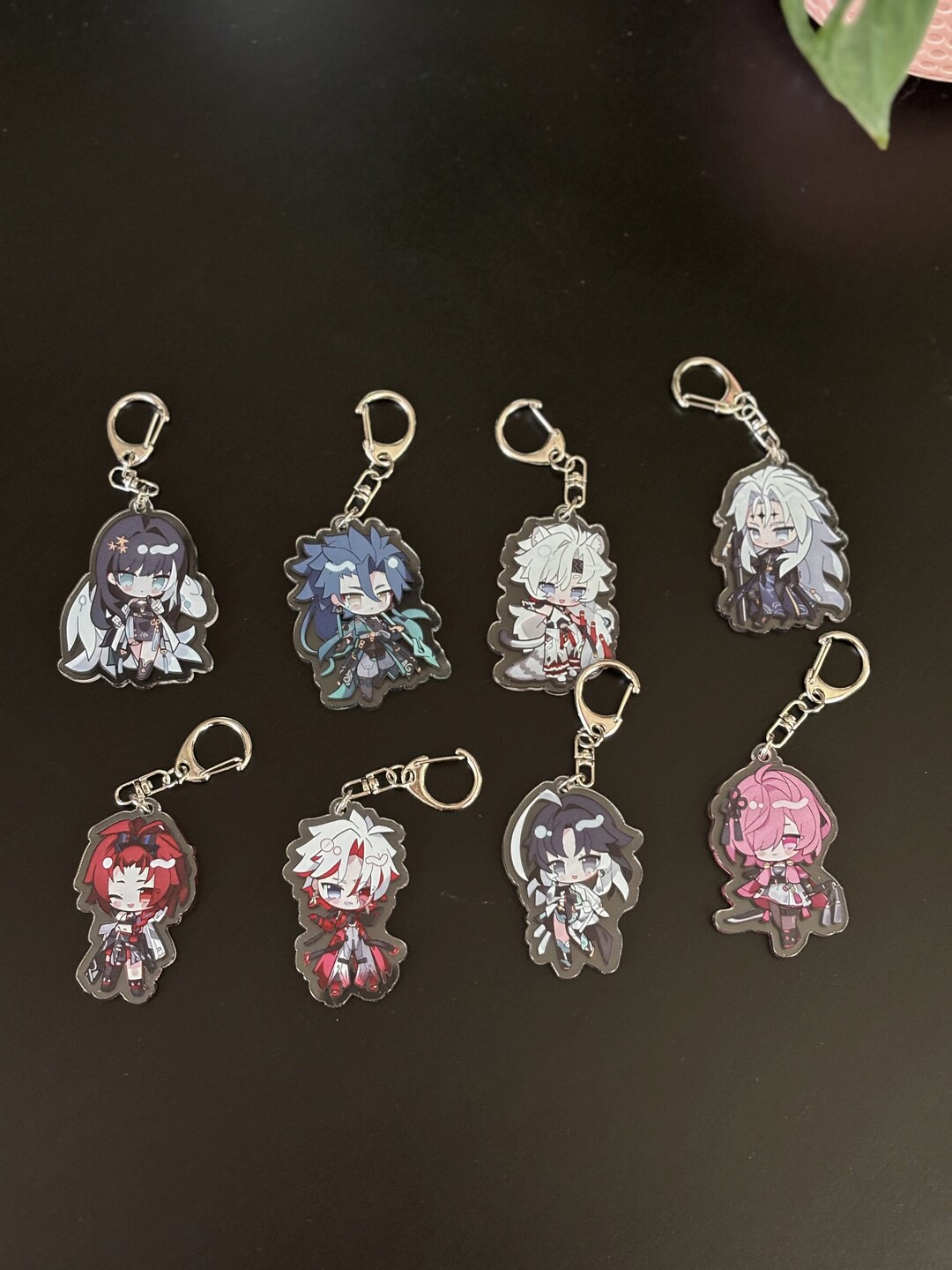 Chibi Wuwa Characters Acrylic Keychain Jiyan Rover Scar Ling Yang ...