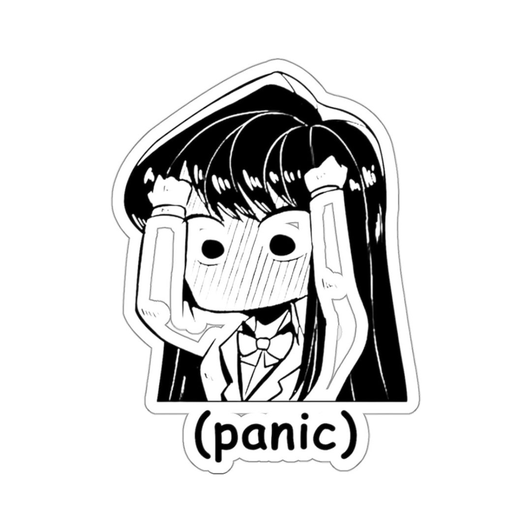Cute Chibi Panic Komi Can't Communicate Japanese Manga Anime Sticker - Etsy