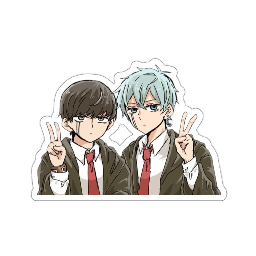 Mashle Burndead and Lance Crown Japanese Chibi Manga Anime Sticker - Etsy