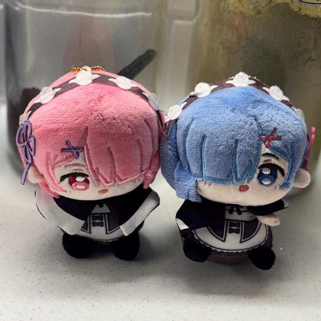 NEW Chibi Ram and Rem Re:zero Cute Kawaii Plushie Anime Manga Stuffie ...