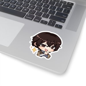 Chibi Dazai Bungo Stray Dogs Anime Japanese Chibi Manga Anime Sticker ...