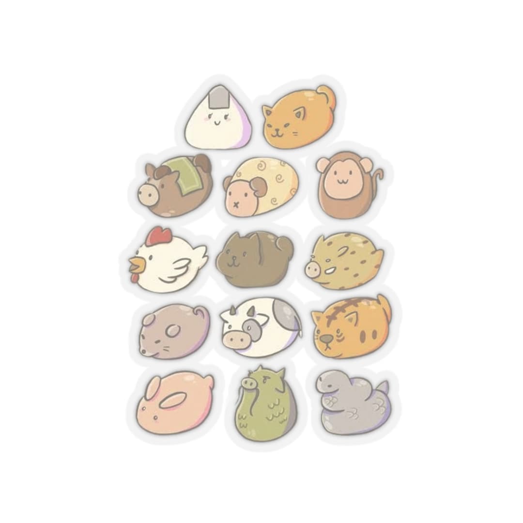 Animal Zodiac Cute Anime Japanese Manga Sticker - Etsy