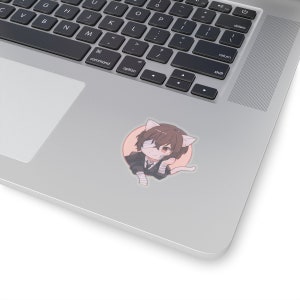 Cute Chibi BSD Stray Dogs Dazai Kitty Japanese Manga Anime Sticker - Etsy