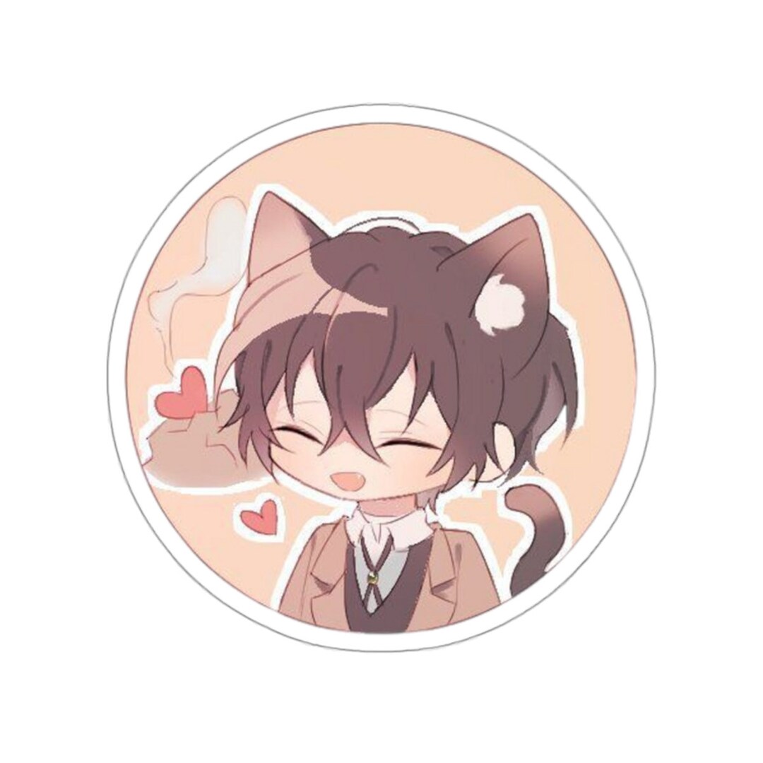 Cute Chibi BSD Stray Dogs Dazai Kitty Japanese Manga Anime Sticker - Etsy