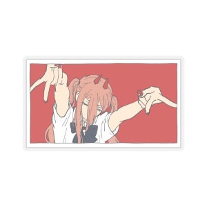 Power Peace Sign Anime Girl Sticker, Manga Girl Sticker - Etsy