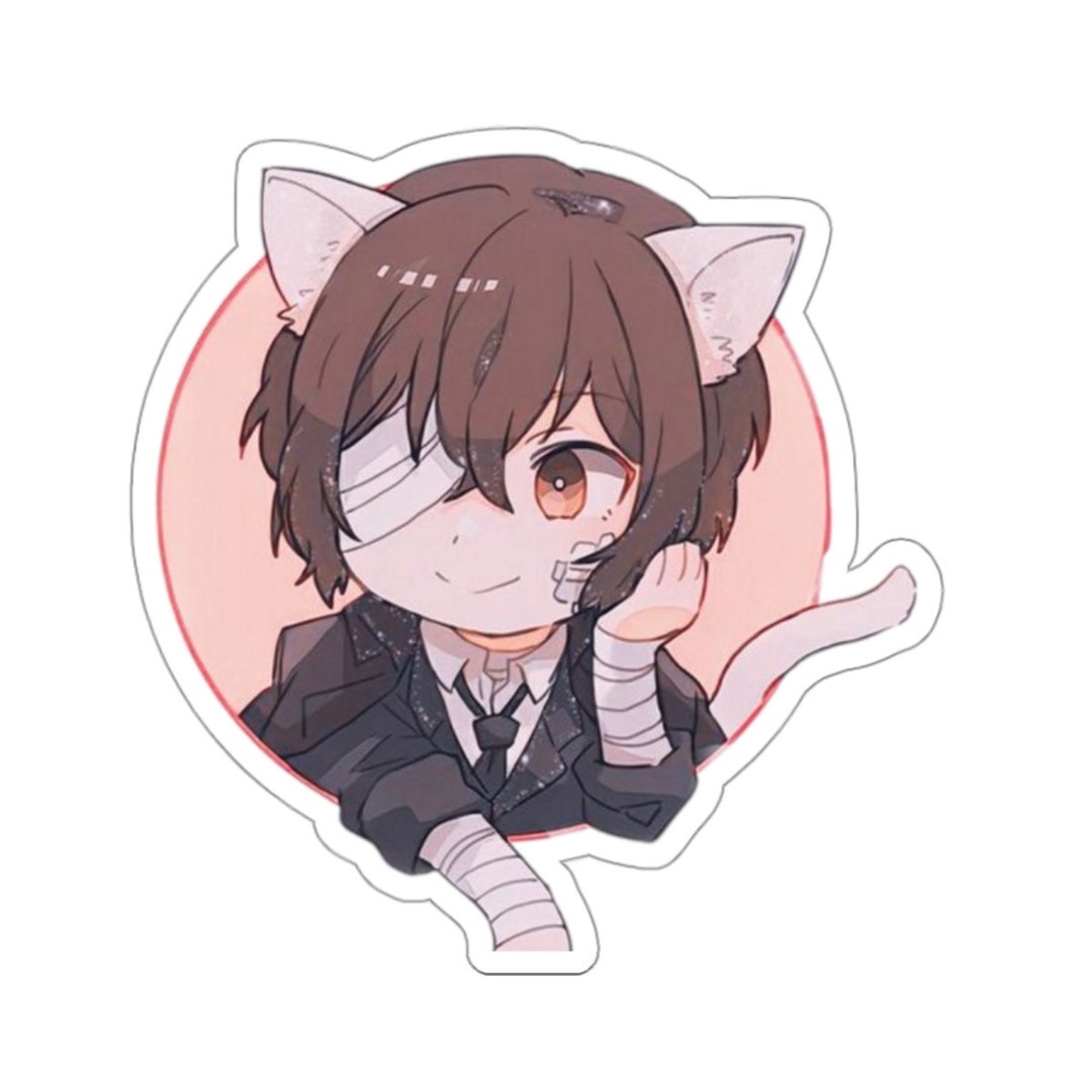 Cute Chibi BSD Stray Dogs Dazai Kitty Japanese Manga Anime Sticker - Etsy