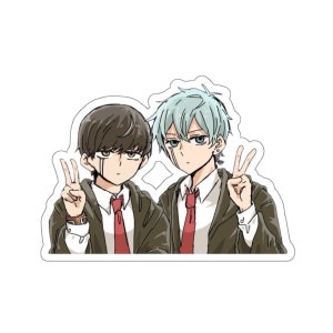 Mashle Burndead and Lance Crown Japanese Chibi Manga Anime Sticker - Etsy