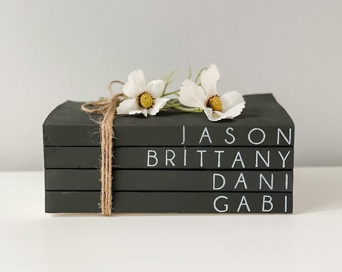 Personalized Name Decor // Vintage Book Decor // Personalized Books ...