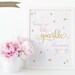 Leave A Little Sparkle Cute Printable Sign Blush Pink Gold - Etsy