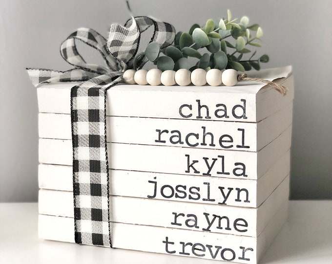 Personalized Name Decor // Vintage Custom Book Decor // Personalized ...