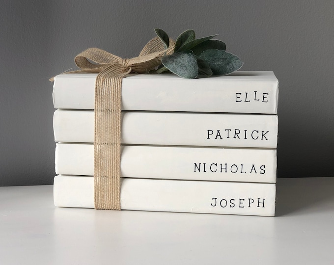 Personalized Name Decor // Vintage Custom Book Decor // Personalized ...