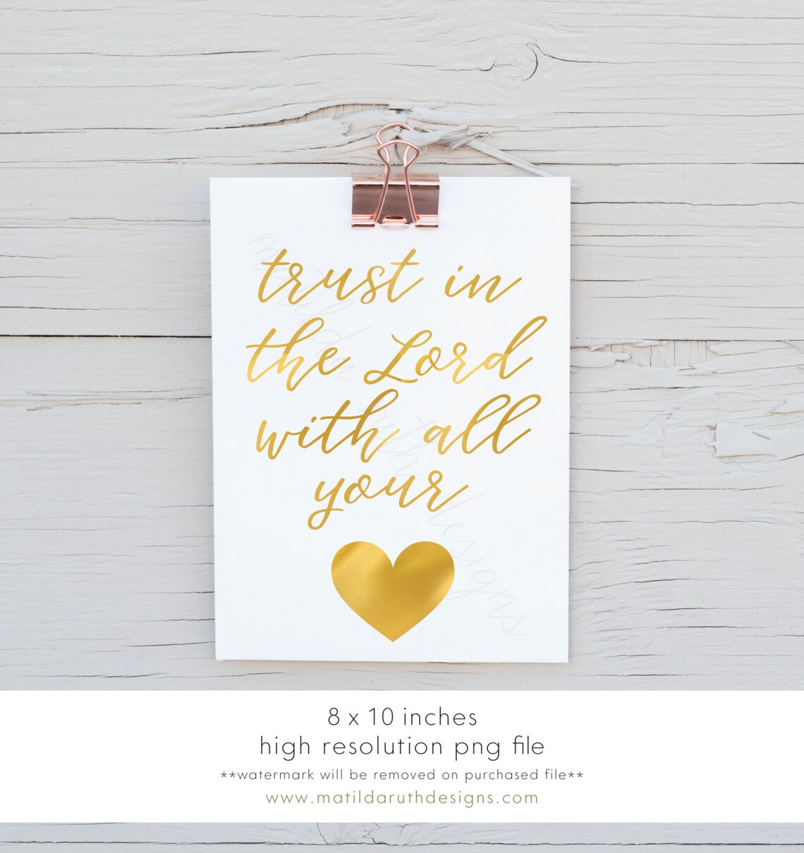 Cute Printable Sign Digital Sign Trust in the Lord | Etsy