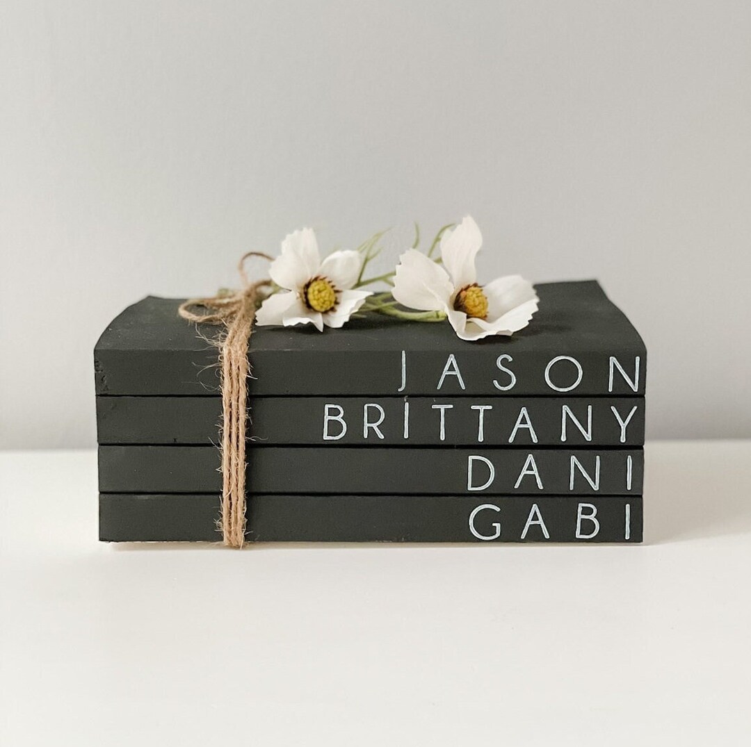 Personalized Name Decor // Vintage Book Decor // Personalized Books ...