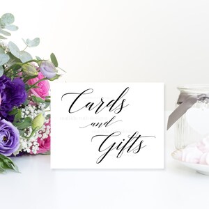 Printable Wedding Reception Sign Cards & Gifts Sign the Sophia ...