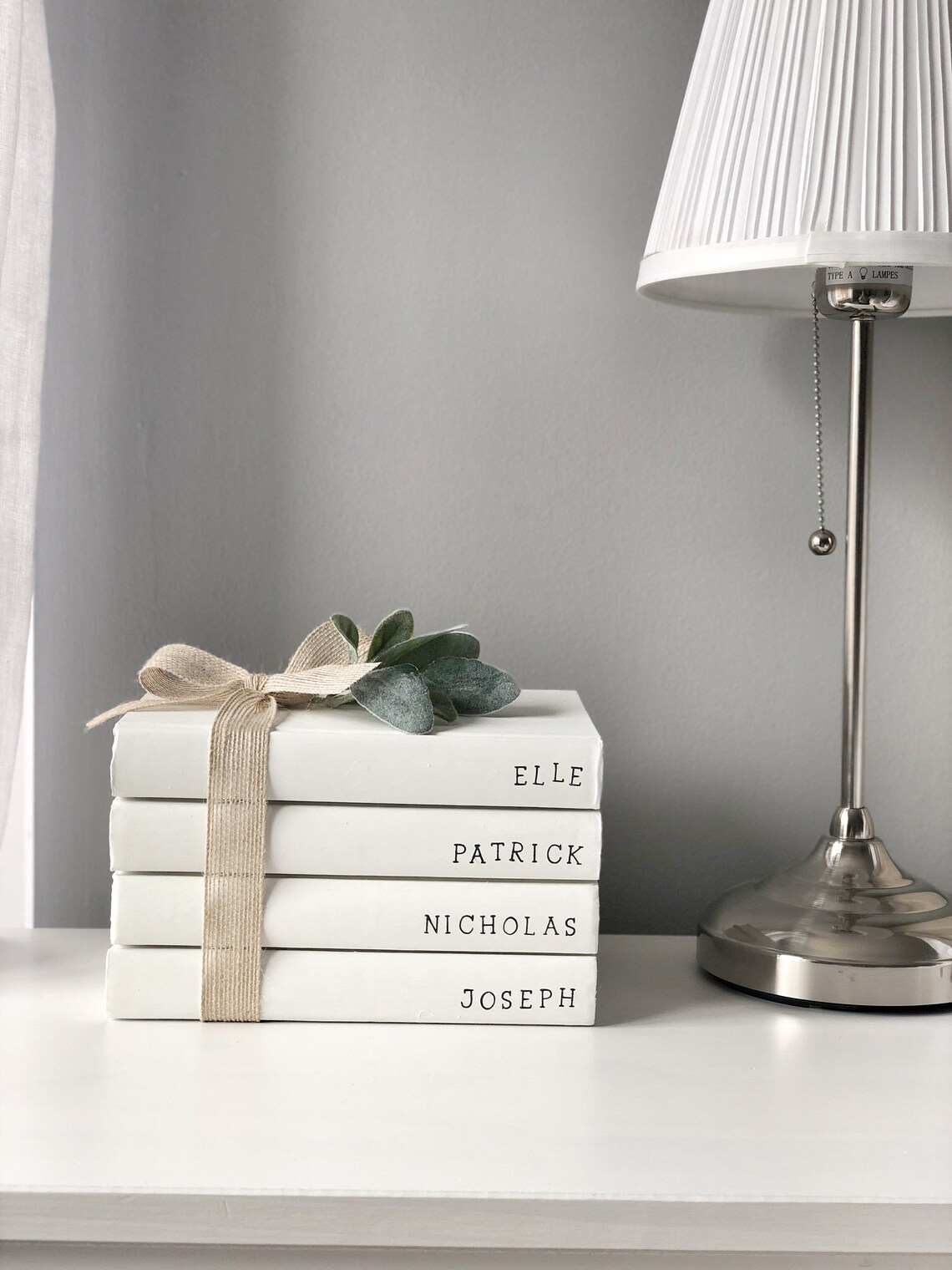 Personalized Name Decor // Vintage Custom Book Decor // - Etsy