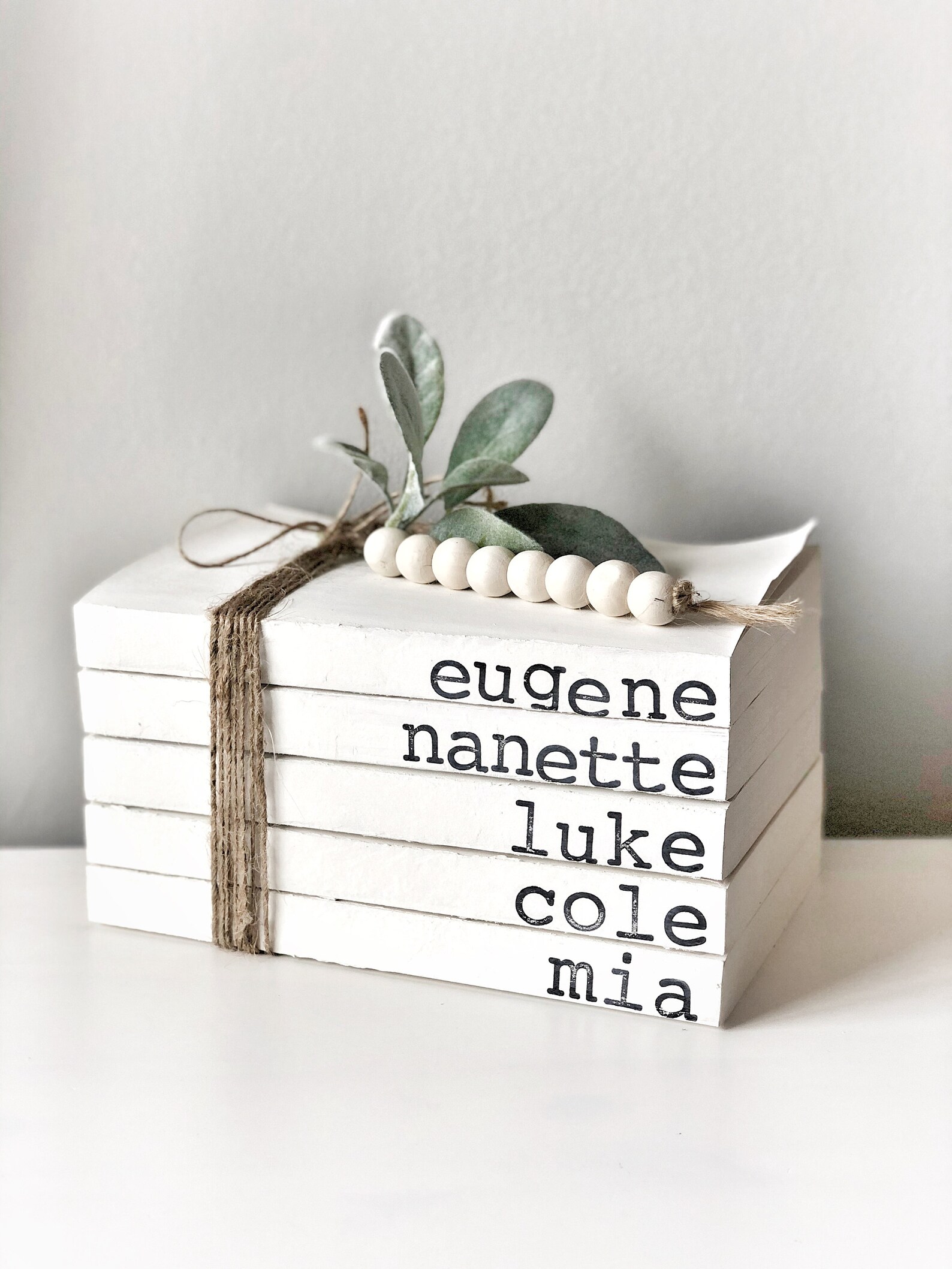 Personalized Name Decor // Vintage Custom Book Decor // | Etsy